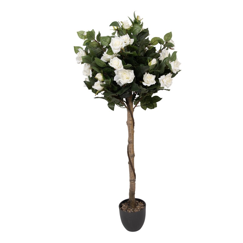 Clayre & Eef Artificial Plant Rose 120 cm White Plastic