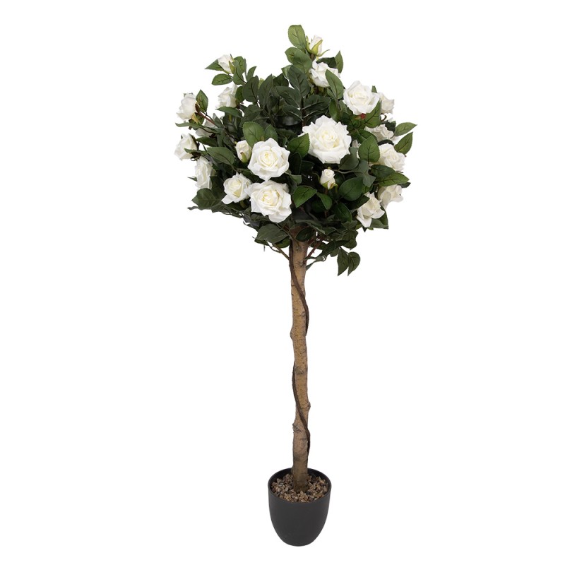 Clayre & Eef Artificial Plant Rose 120 cm White Plastic